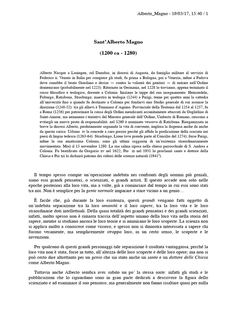 Alberto Magno | PDF