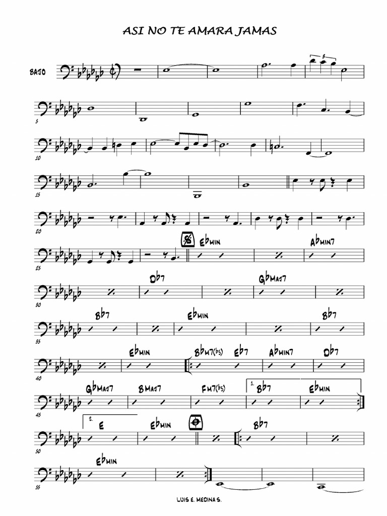 Asi No Te Amara Jamas - Bass 1-1 | PDF