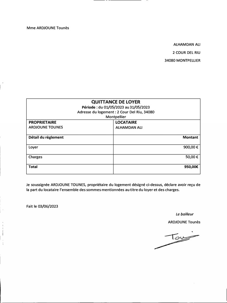 Quittance 5 - 2023 | PDF