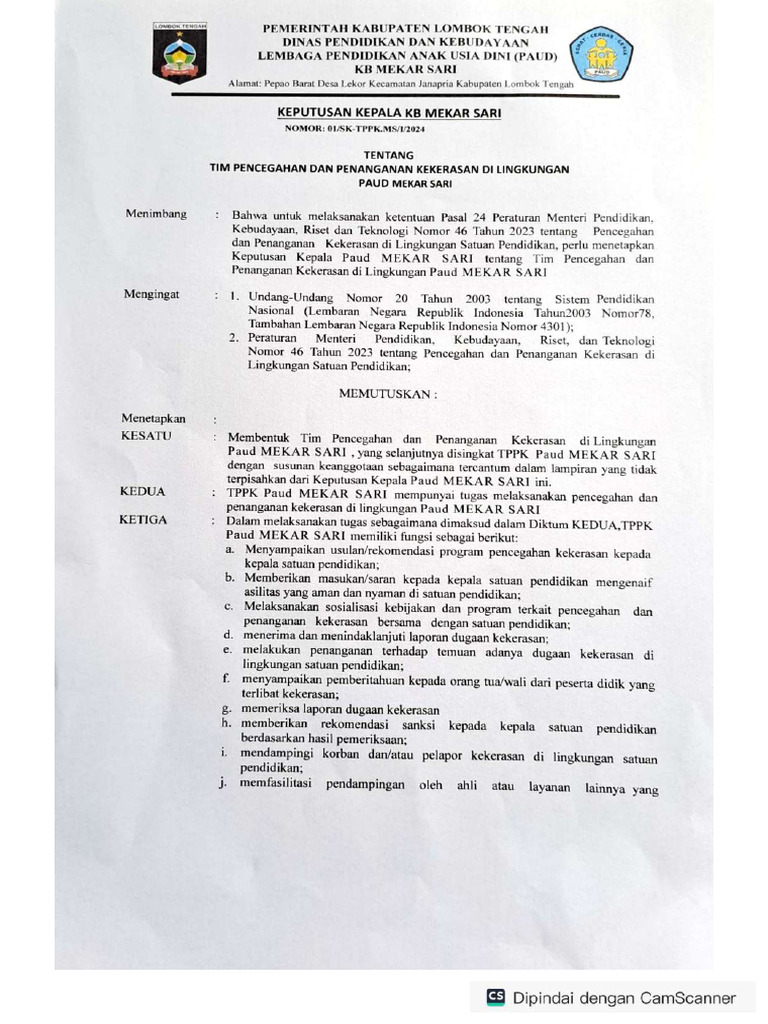 SK TPPK Mekar Sari 2024 - Compressed | PDF
