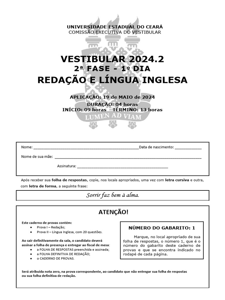 Prov 2024 2 ING, 2°FASE | PDF