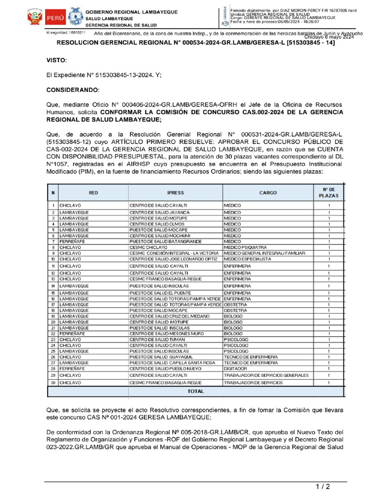 Concurso Cas 2024 - 1 | PDF