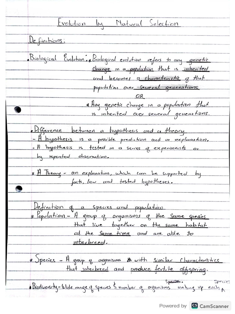 Evolution by Natural Selection Part 1 | PDF