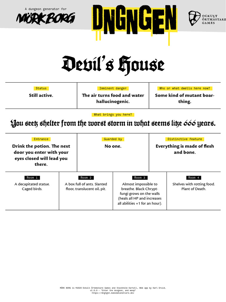 DNGNGEN - Devil's House | PDF
