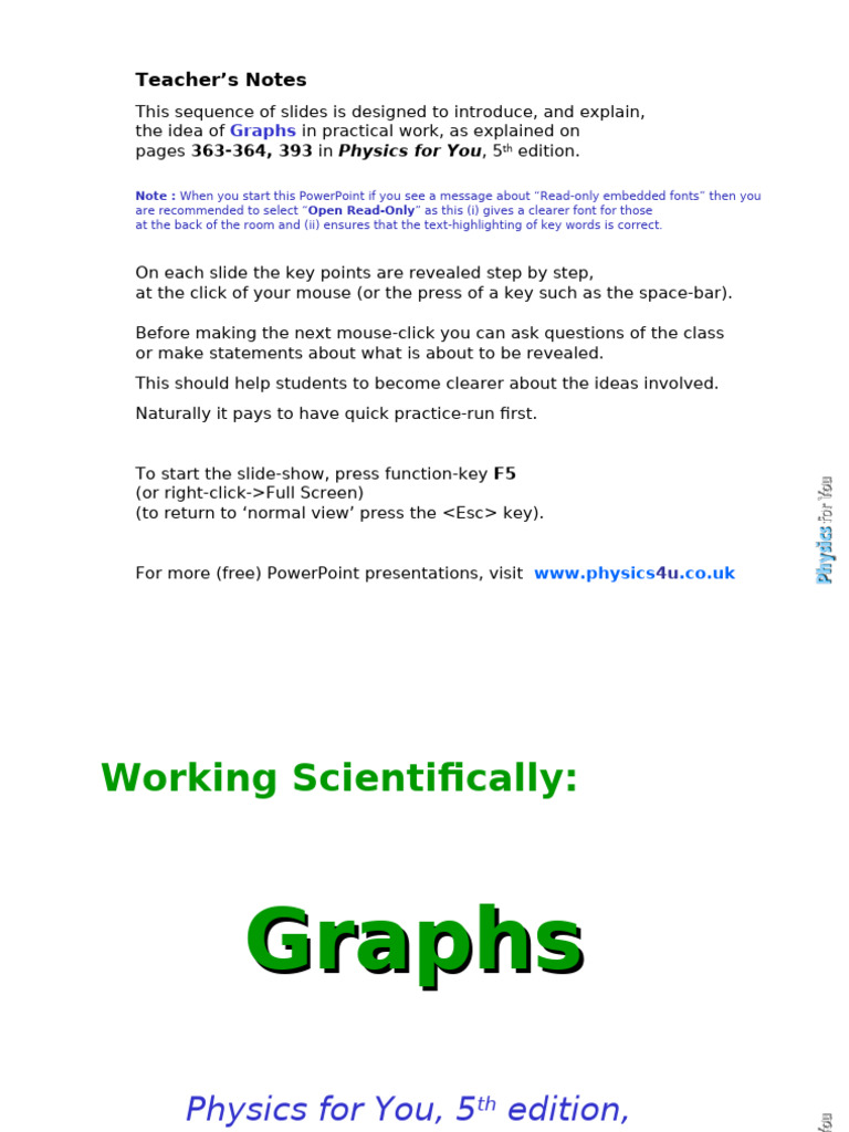 WorkingScientifically Graphs | PDF