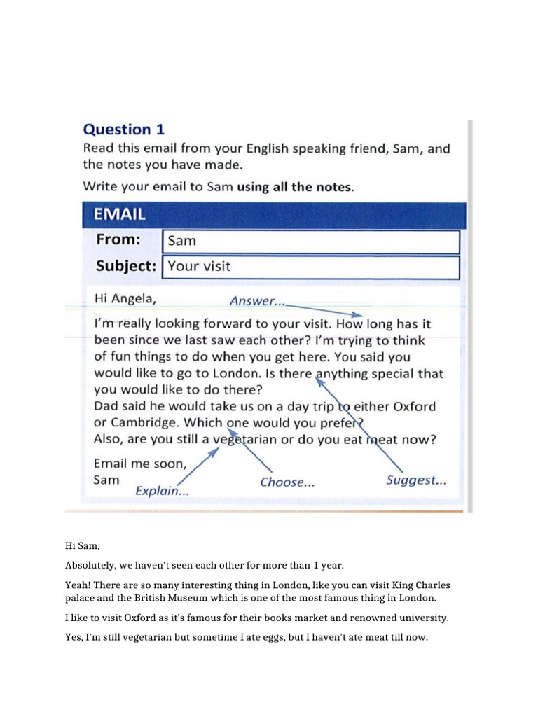 Writing - Part1 - Hi Sam | PDF | Travel | Classics