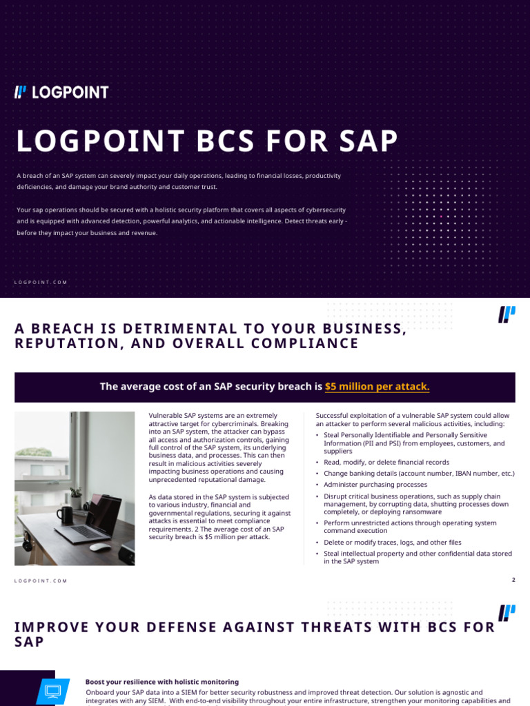 LOGPOINT BCS FOR SAP | PDF
