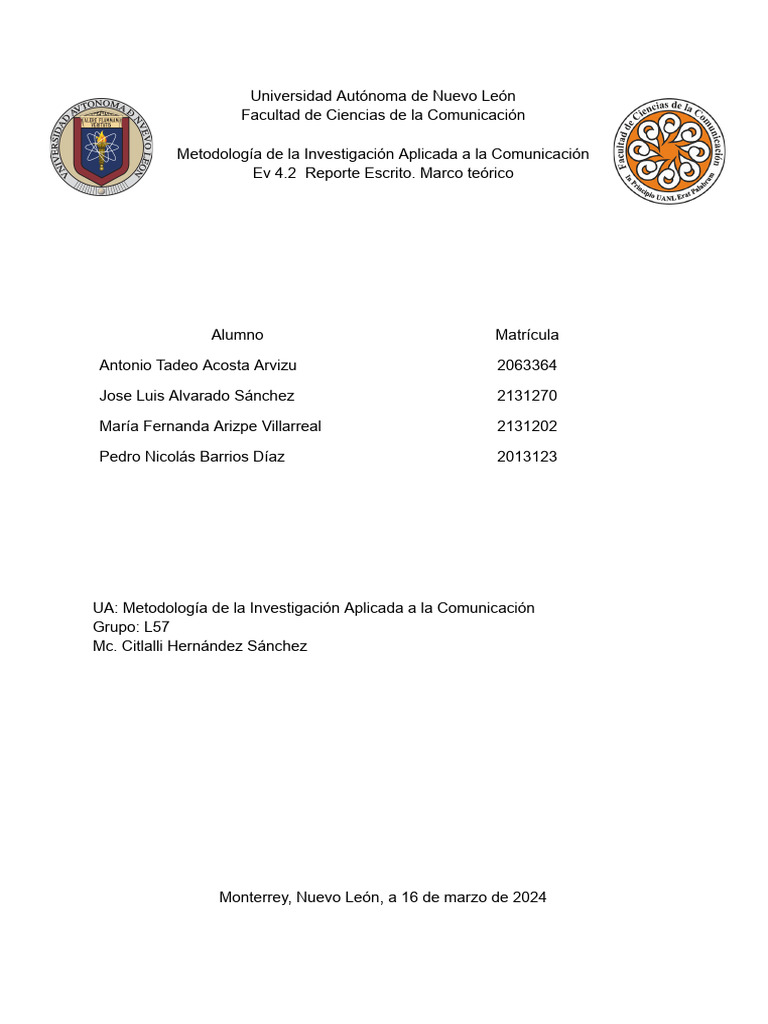 EQUIPO 1 - Ev4.2 - Marco Teórico | PDF