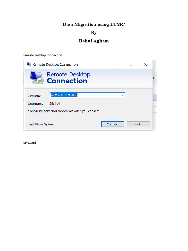 Data Migration Document Using LTMC | PDF