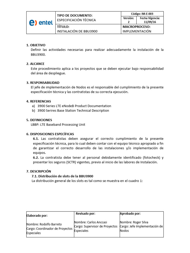 IM-E-003 Instalación de BBU3900 | PDF | Informática