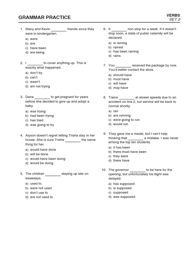 Verbs Set 2 | PDF