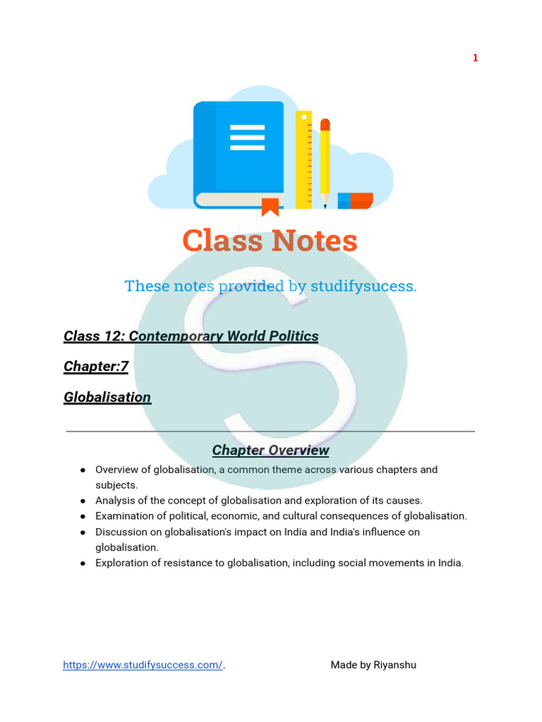 Class 12 Civics ch-7 Part-2 Notes | PDF