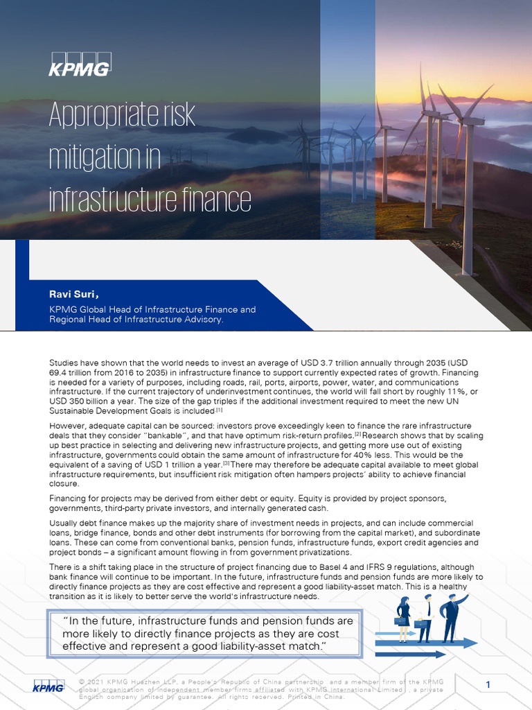 Infrastructure Finance: Risk Mitigation Strategies | PDF | Debt | Loans