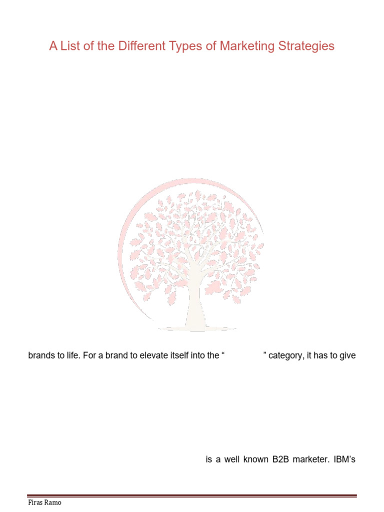 A List of The Different Types of Marketing Strategies | PDF