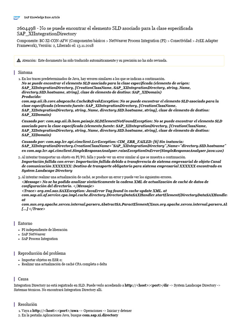 No Se Puede Encontrar El Elemento SLD Asociado para La Clase ...