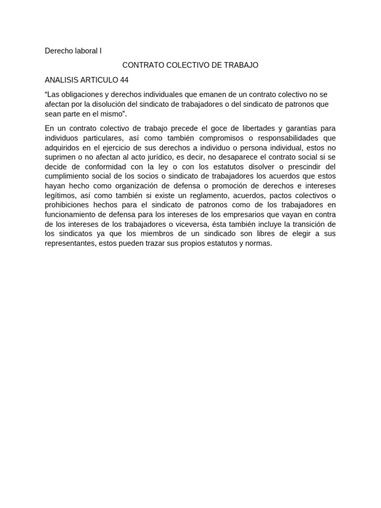 Analisis Articulo 44 | PDF