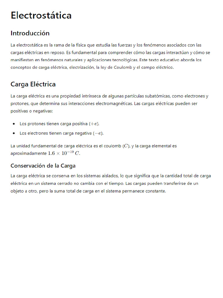FISICA - Electrostática | PDF