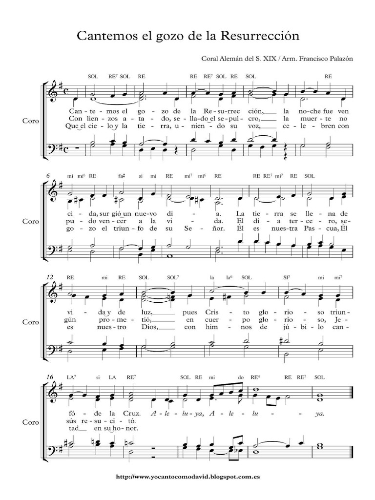 Cantemos El Gozo de La Resurrección - Luis Elizalde Ochoa | PDF