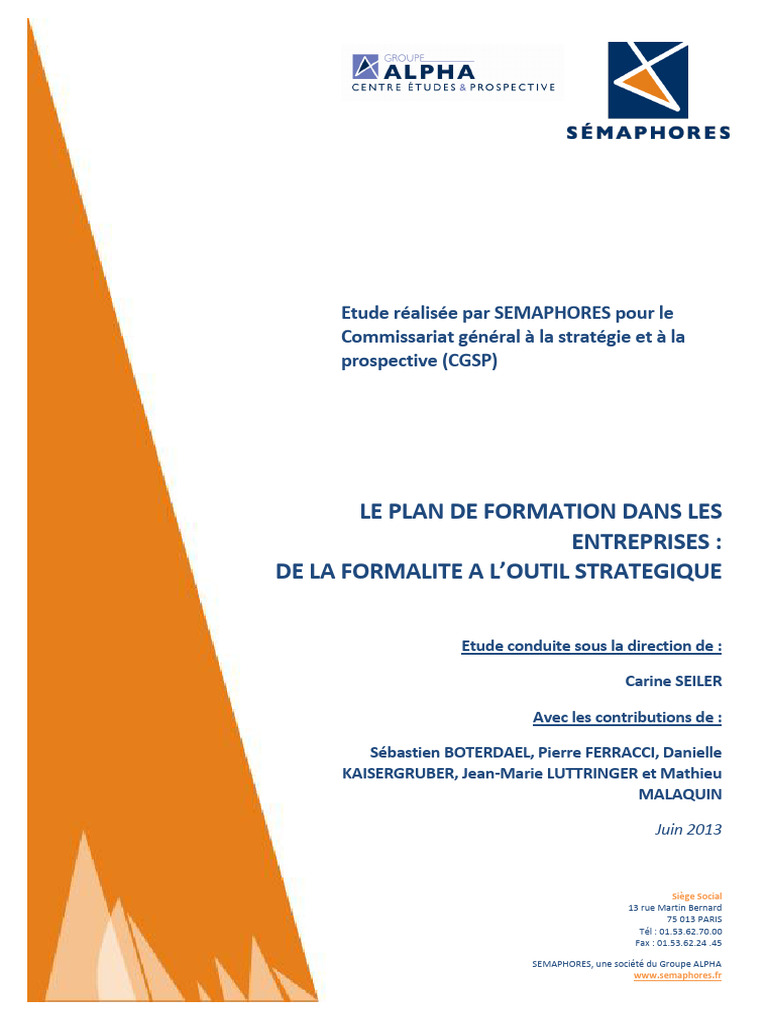 Rapport Final Etude Plan de Formation 19 Juin Avec Annexes Relu | PDF