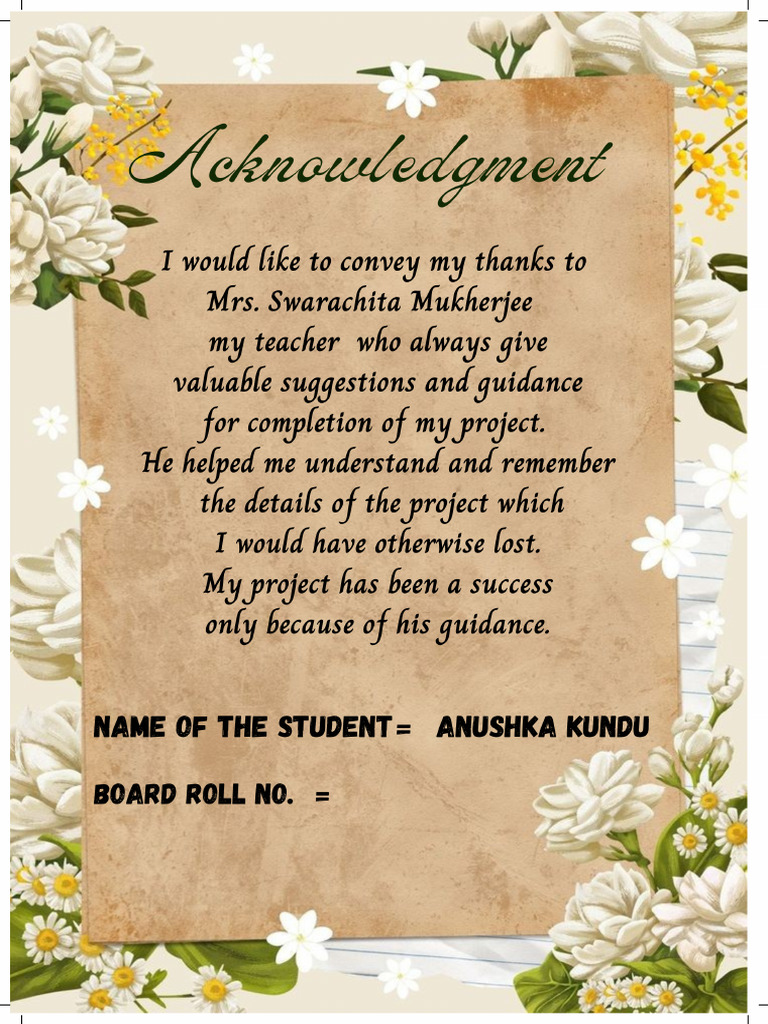 Acknowledgment | PDF