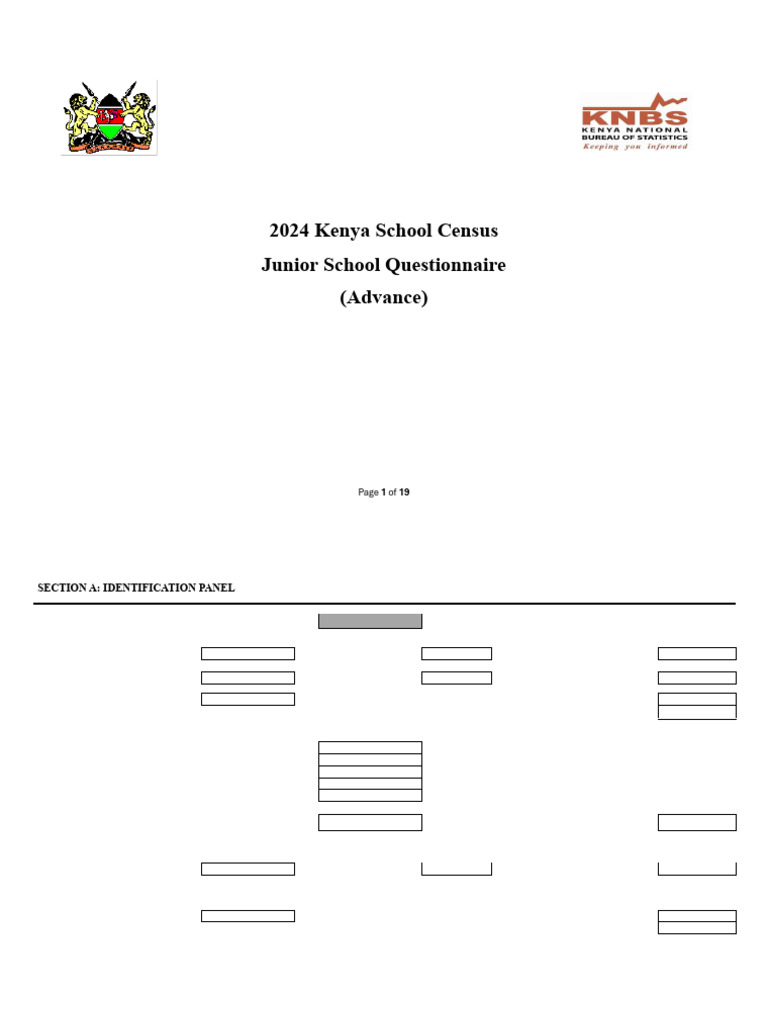 4 2024 School Census ADVANCE Junior Questionnaire FINAL | PDF