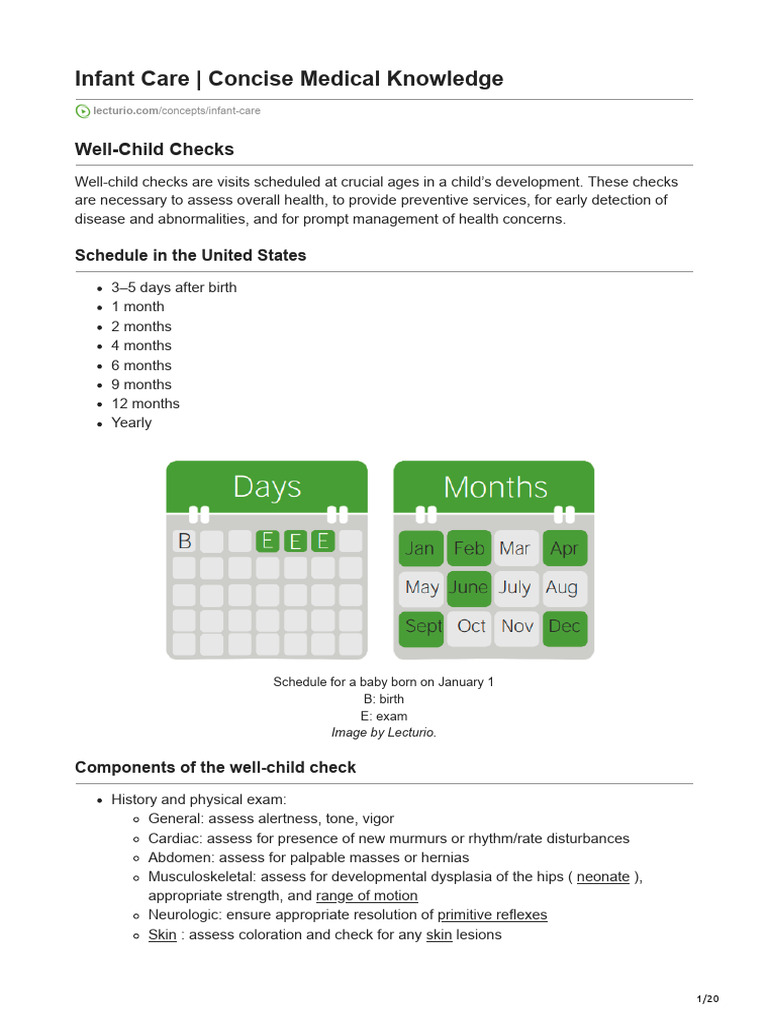 Infant Care Concise Medical Knowledge | PDF | Infants | Clinical Medicine