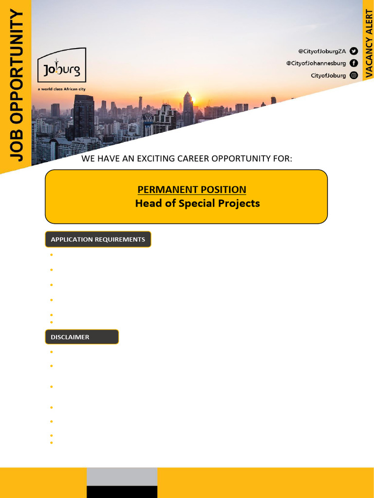 061 2024 Head Special Projects OCM EXTERNAL | PDF