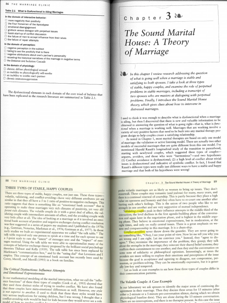 Gottman Chapter 3-1 | PDF