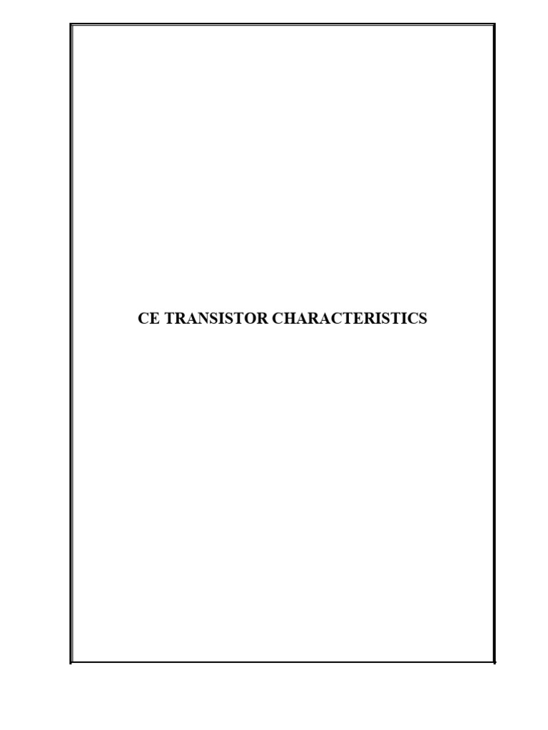 Transistor | PDF