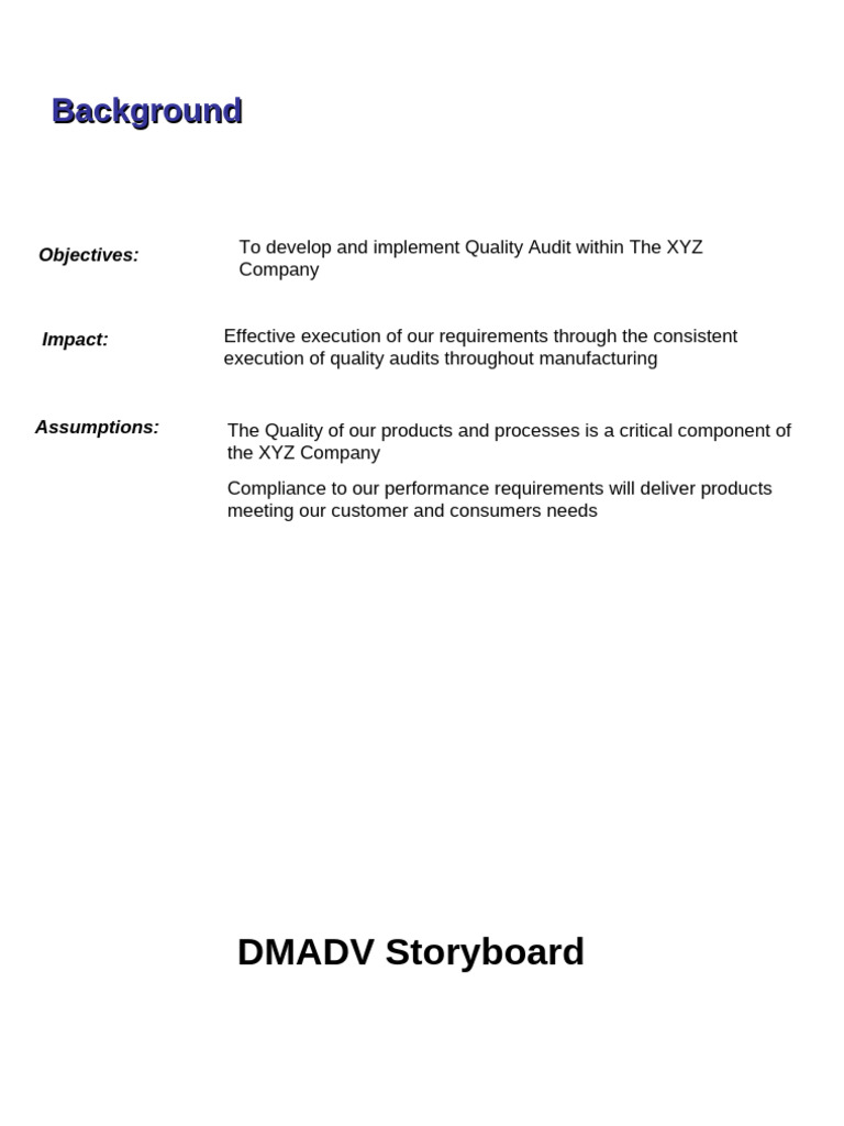DMADV Sample Project | PDF