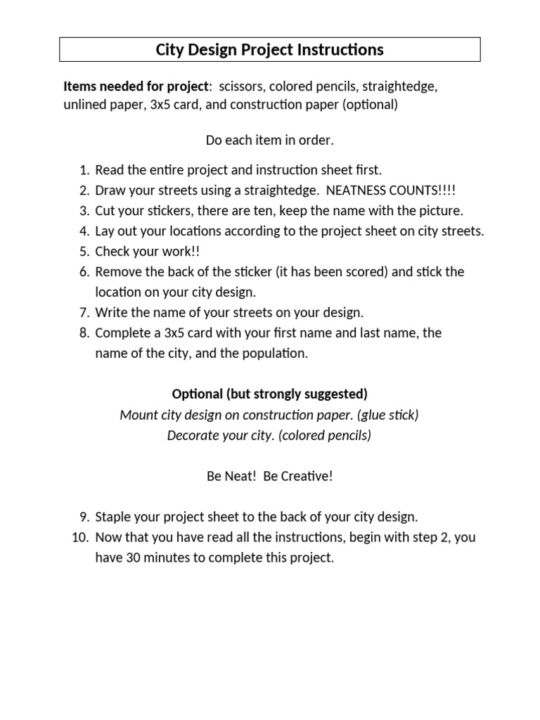 CityDesignProject 1 | PDF