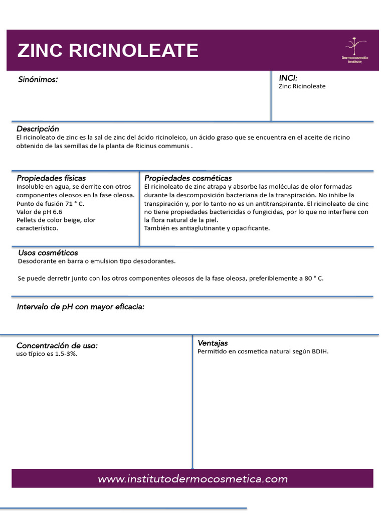 Zinc Ricinoleate | PDF