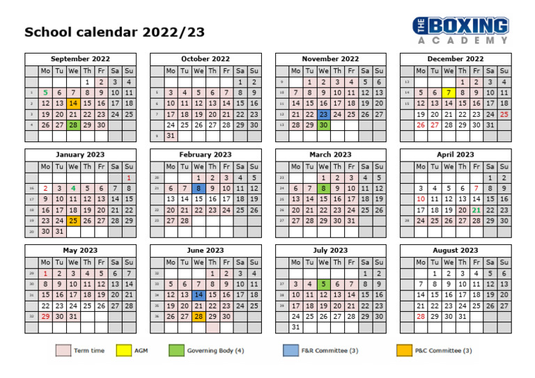 Calendar 2022 23 | PDF