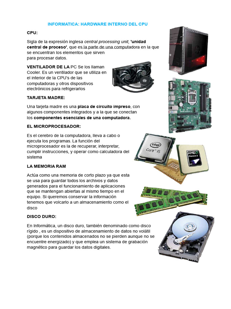Hardware Interno Del Cpu - Compress | PDF