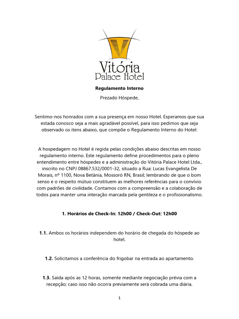 Regulamento Interno | PDF