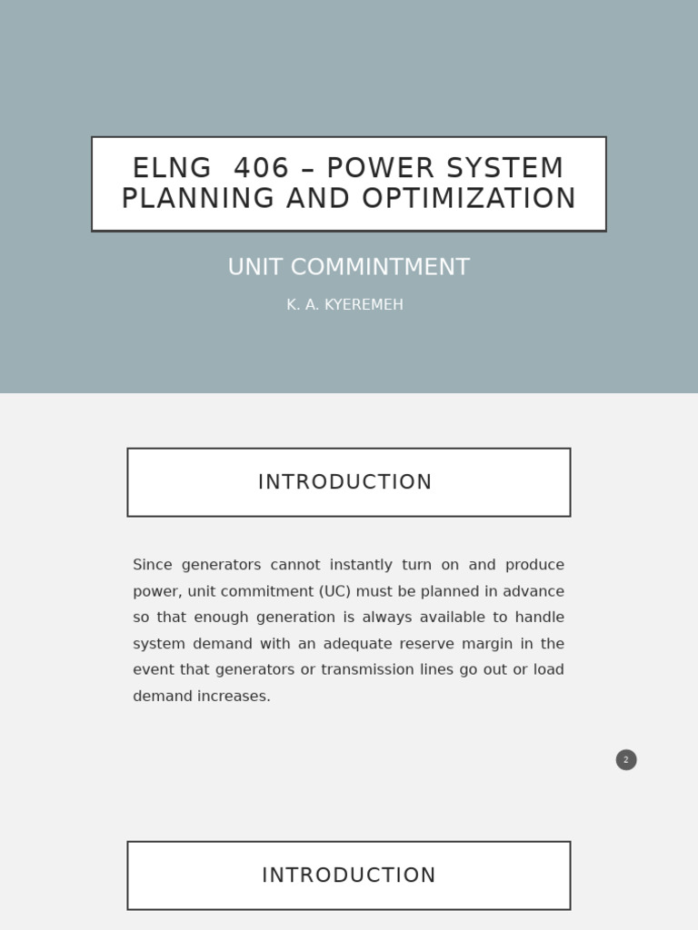 Unit Commitment | PDF Unit Commitment | PDF