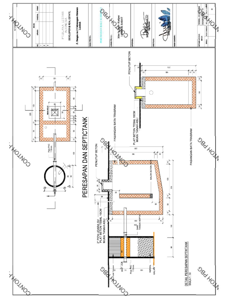CONTOH PBG DOKUMENT SANITASI | PDF