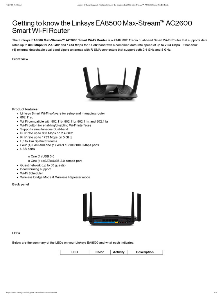 Linksys Official Support - Getting To Know The Linksys EA8500 Max ...