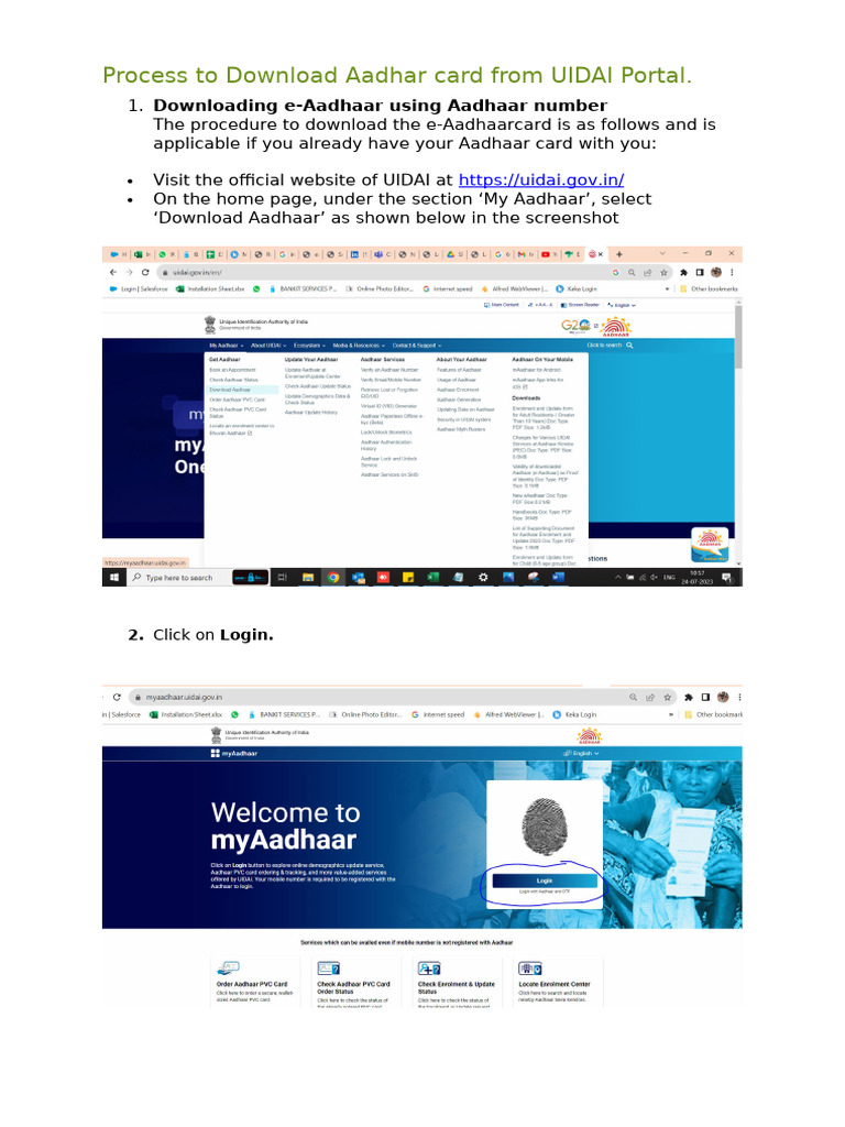 Uidai Document | PDF