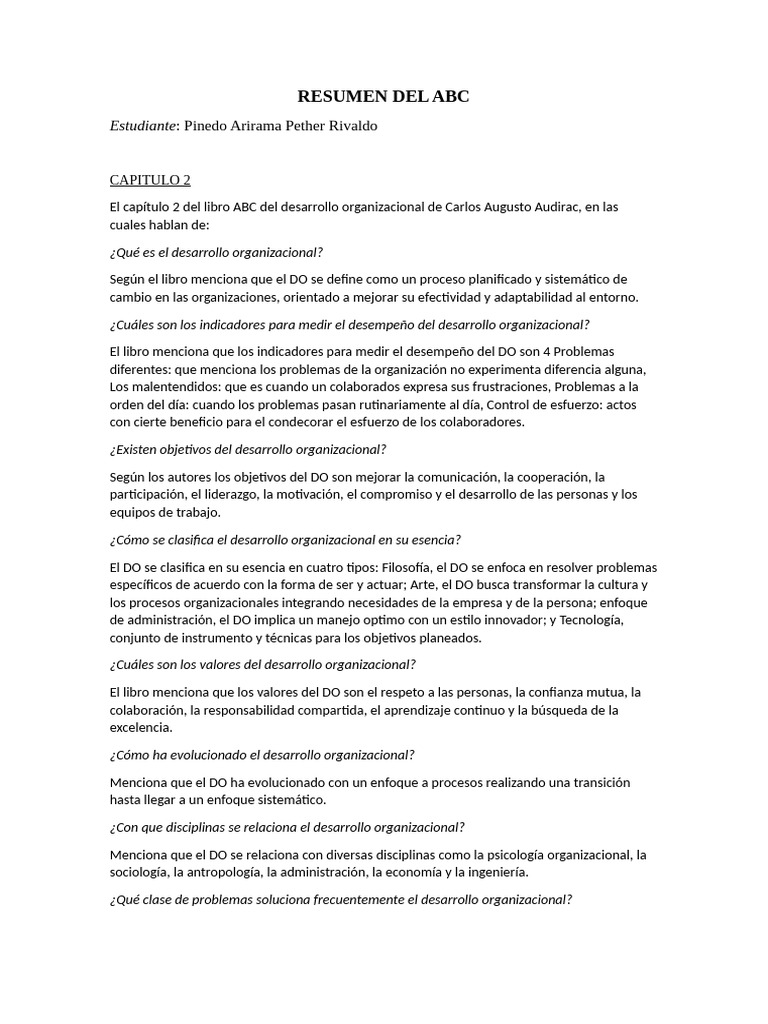 RESUMEN DEL ABC cap 2 | PDF