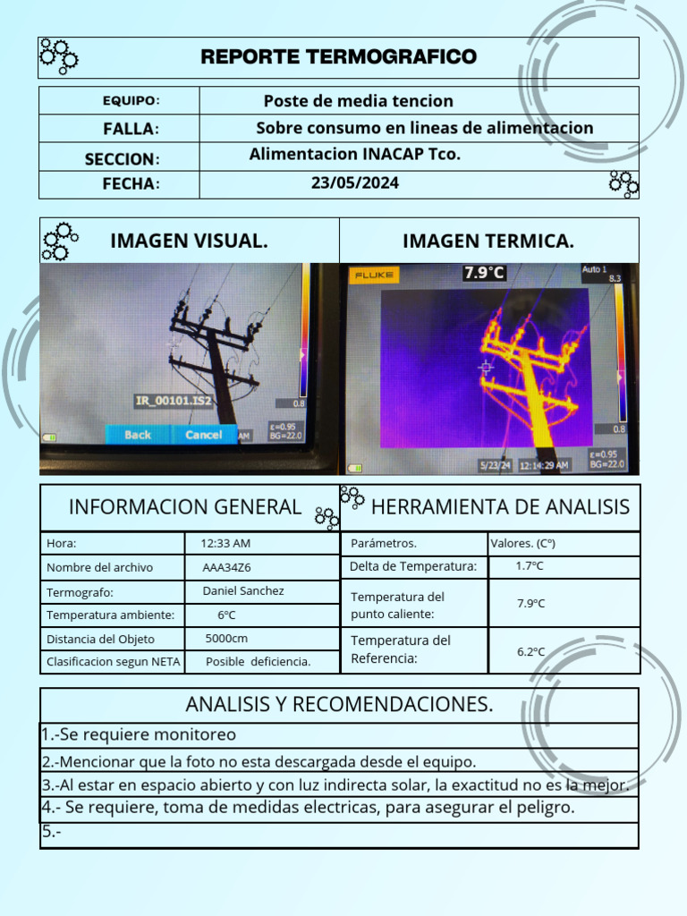 Reporte Termografico: Imagen Visual | PDF