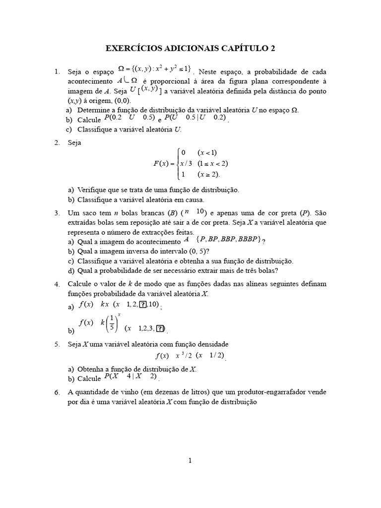 Exercicios Adicionais Cap2 | PDF