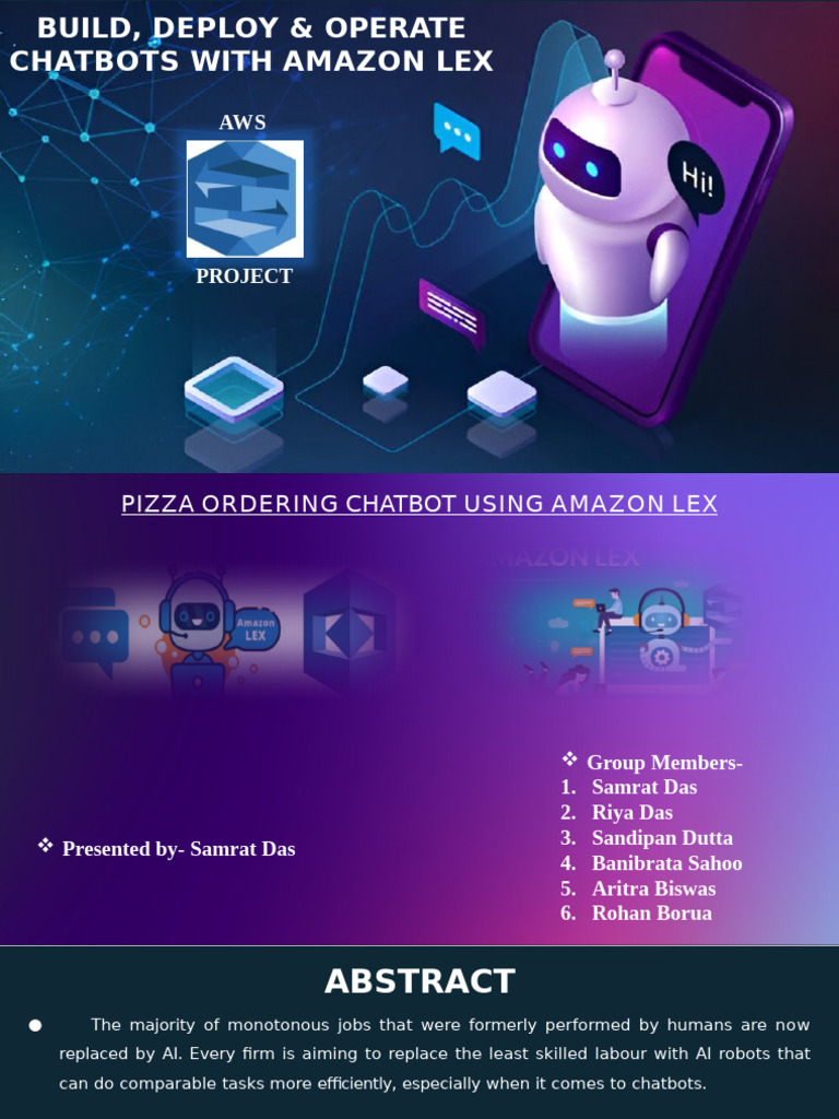 Chatbot Using Amazom Lex | PDF