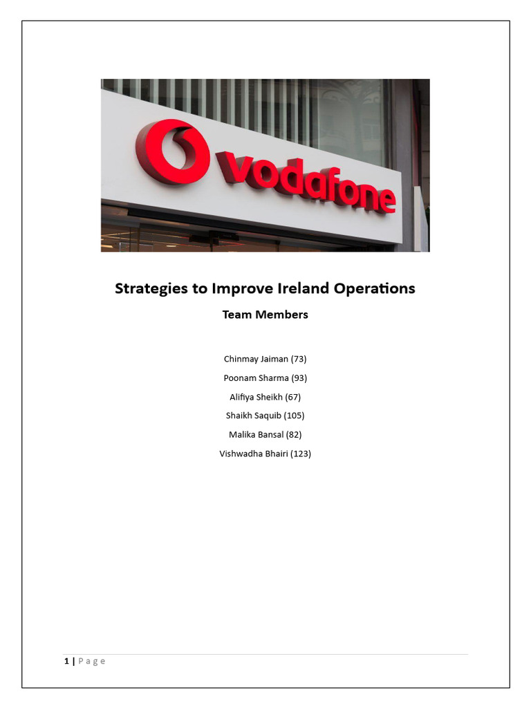 Strategies To Improve Ireland Operations | PDF