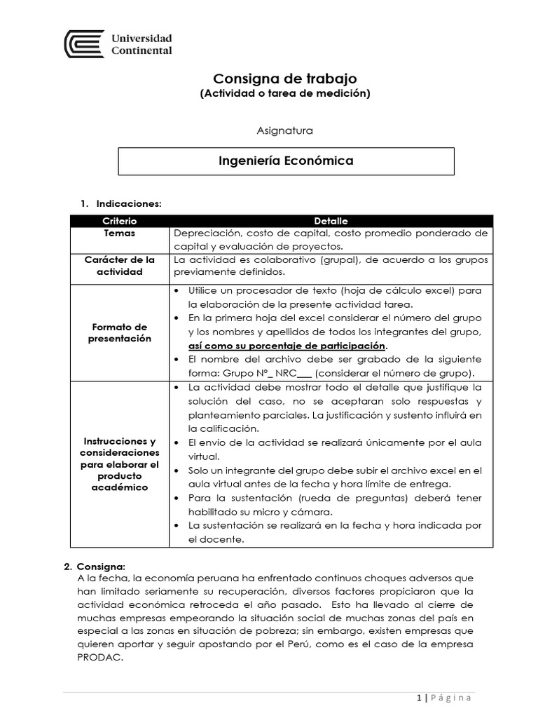 Consigna | PDF
