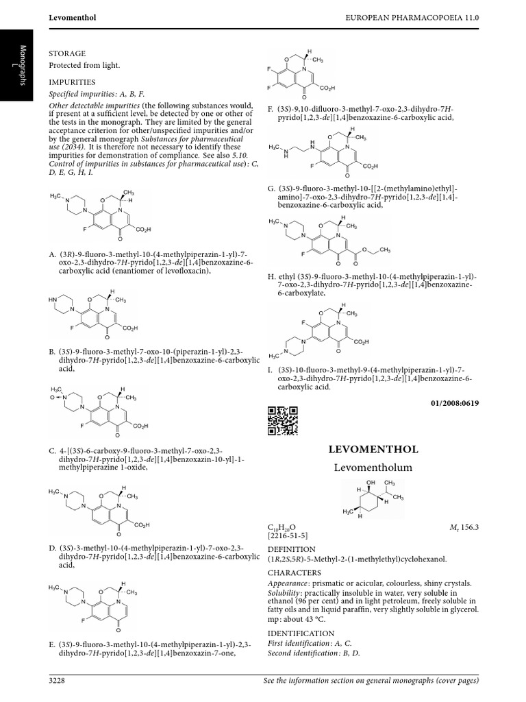 Levomenthol | PDF | Solubility | Thin Layer Chromatography