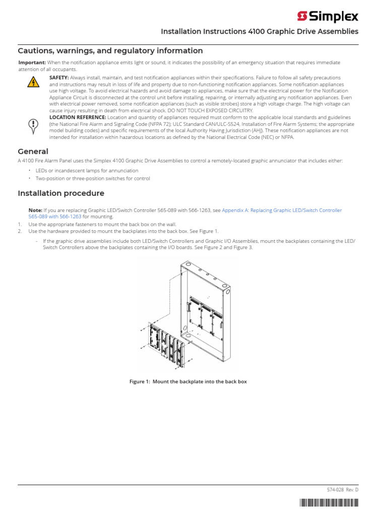 Cautions, Warnings, and Regulatory Information: Installation ...