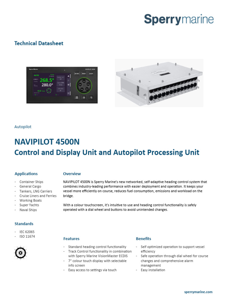 Datasheet NAVIPILOT4500N | PDF