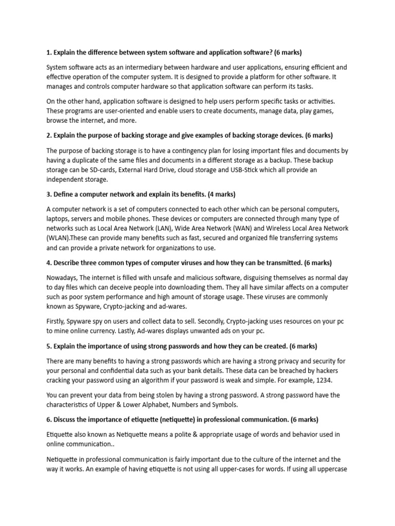 ICT Q&A Updated | PDF