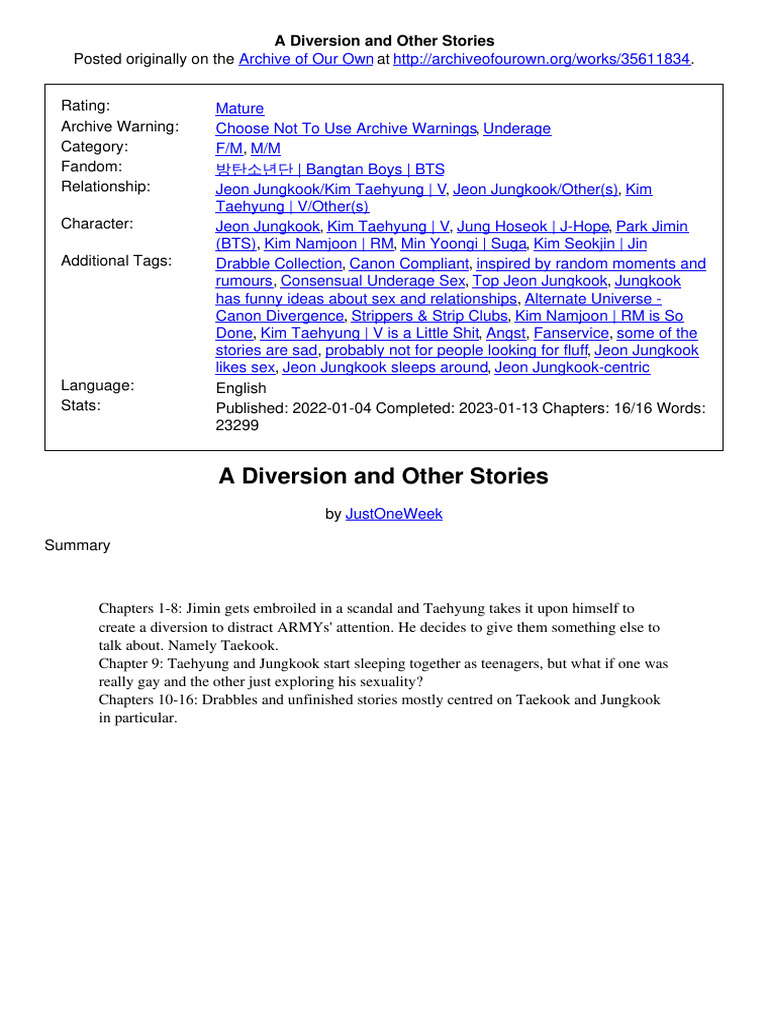 A Diversion and Other | PDF
